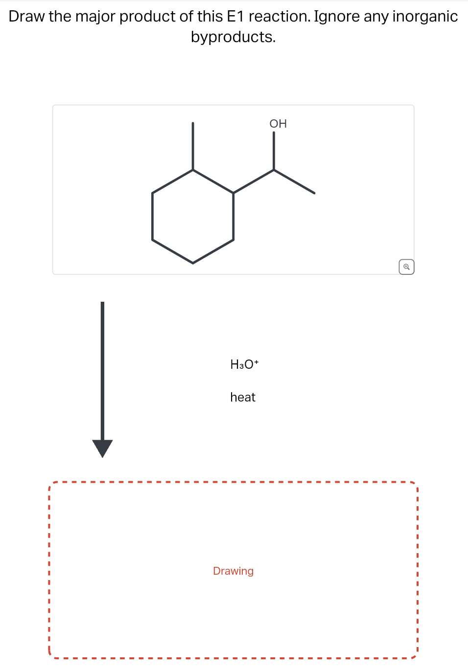 Solved Draw the major product of this E1 reaction. Ignore | Chegg.com