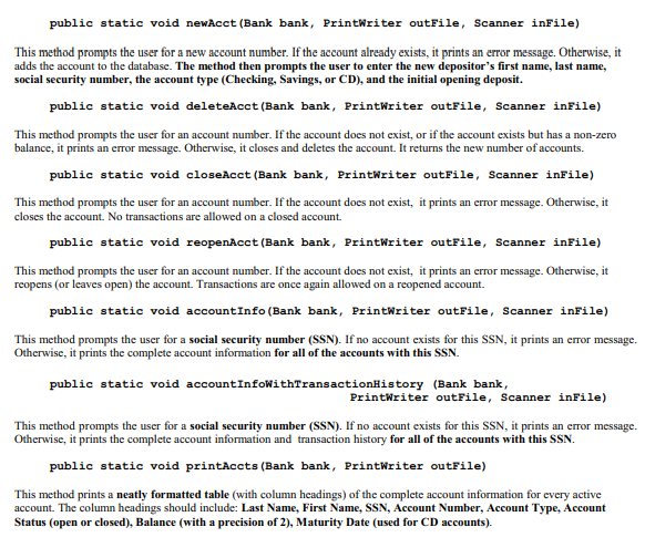 You have been hired as a programmer by a major bank. | Chegg.com