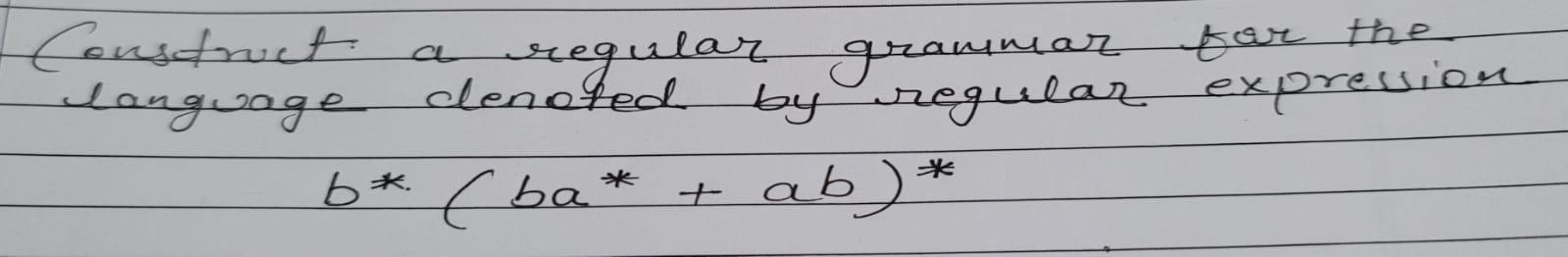 Solved Construct language cenated regular grammar for the by | Chegg.com