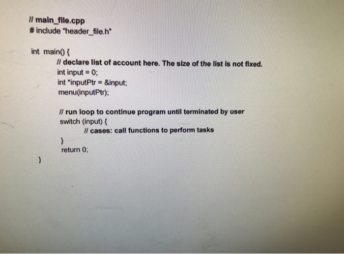 Solved In this project, we will make up a banking system. | Chegg.com