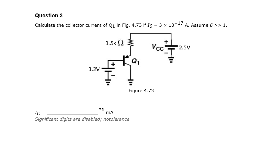 Solved Question 3 Calculate the collector current of Q1 in | Chegg.com