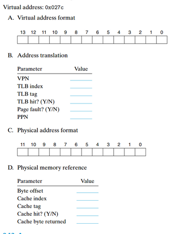 Solved For the given virtual address, indicate the TLB entry | Chegg.com