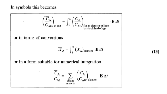 Compare CAe from the RTD formula (shown in image form | Chegg.com