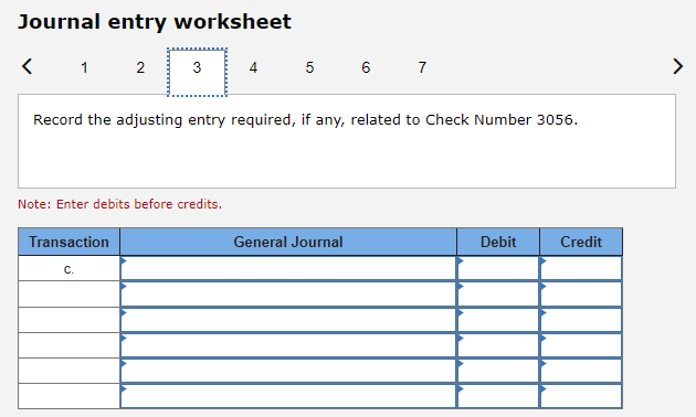 Solved Journal entry worksheet Record the adjusting entry | Chegg.com
