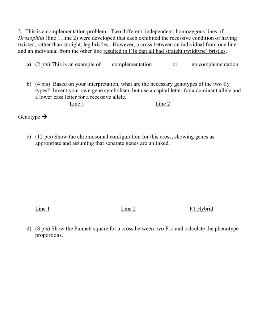 Solved 2. This is a complementation problem. Two different, | Chegg.com