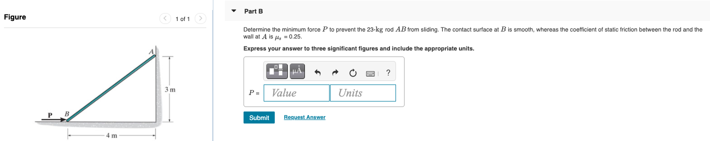 Solved Part B Figure 1 Of 1 Determine The Minimum Force P To