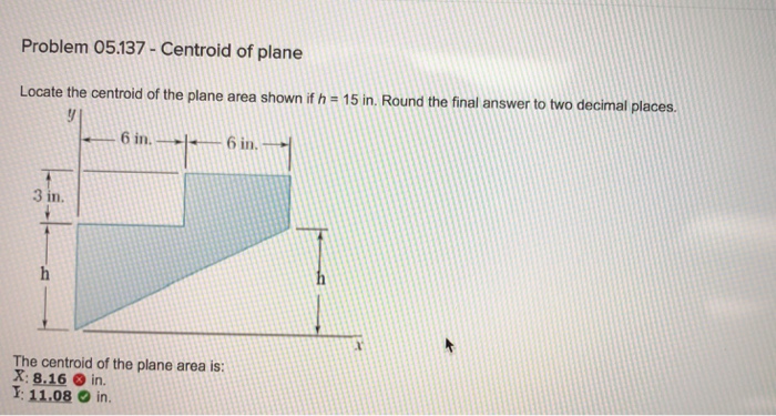Solved Problem 05.137-Centroid of plane Locate the centroid | Chegg.com