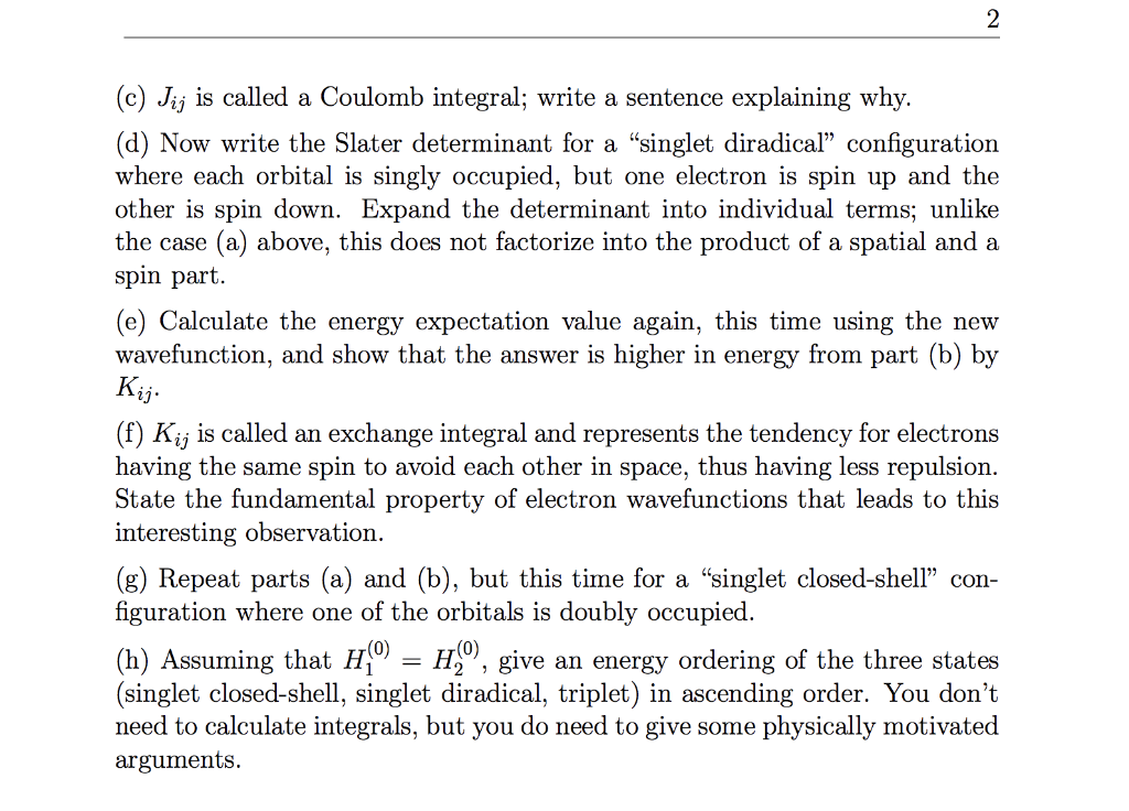 1. Slater determinants Consider a general quantum | Chegg.com