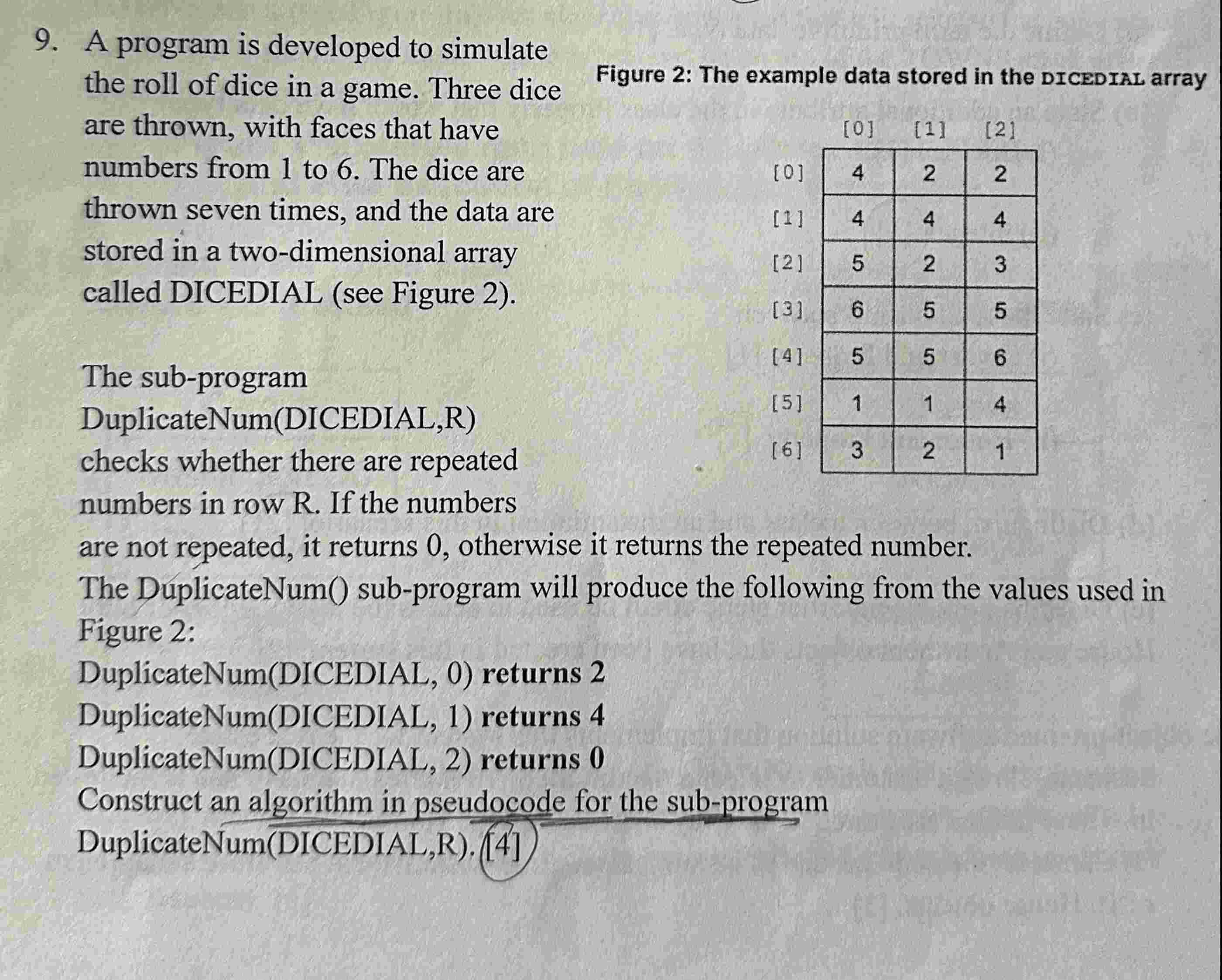 Solved A program is developed to simulatethe roll of dice in | Chegg.com