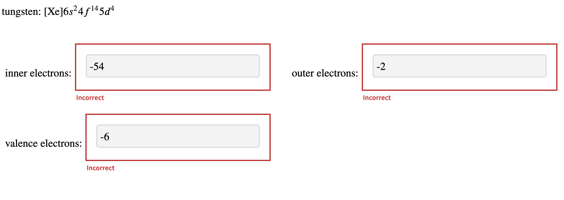 Solved Identify the inner electrons, outer electrons, and | Chegg.com
