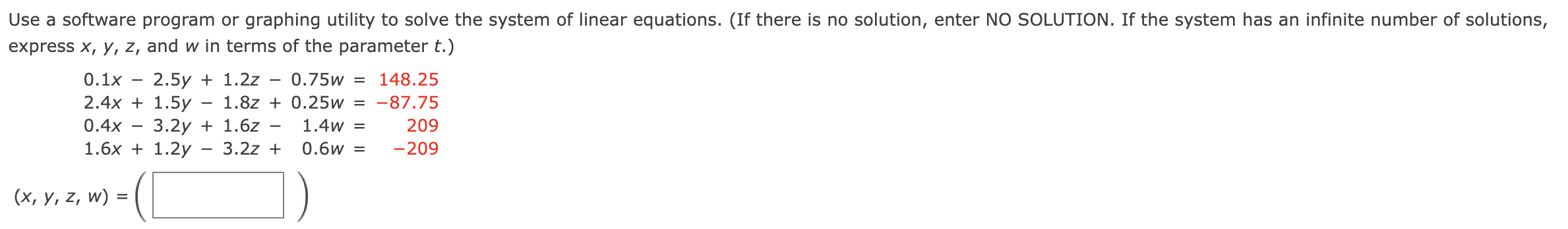 Solved Use a software program or graphing utility to solve | Chegg.com