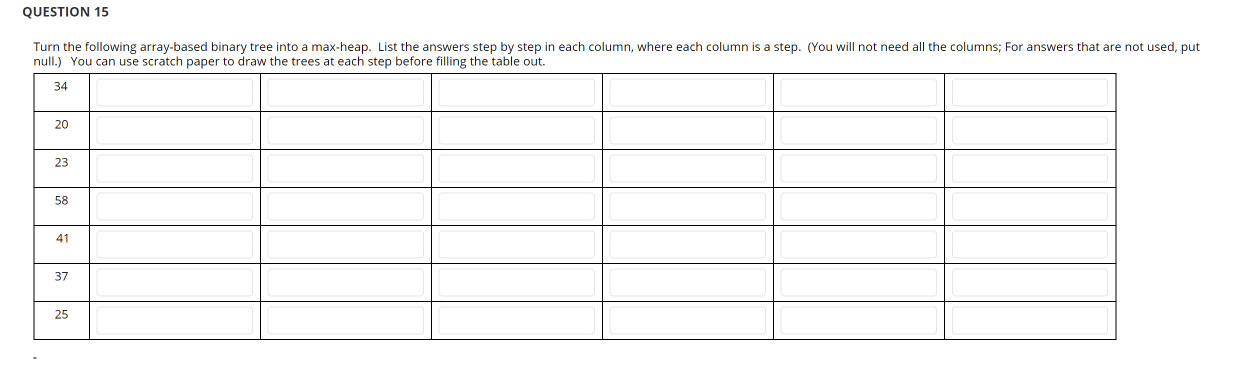 Solved QUESTION 15 Turn the following array-based binary | Chegg.com