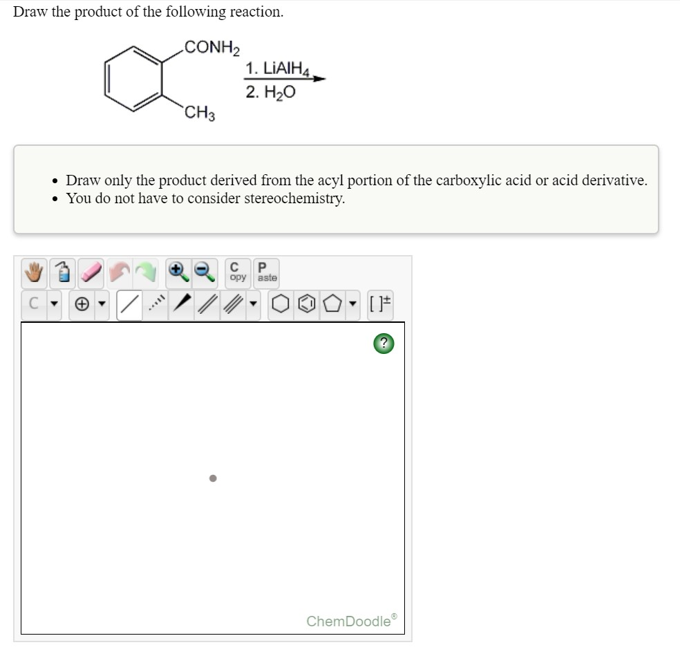 Solved Draw the product of the following reaction. CONH2 1. | Chegg.com