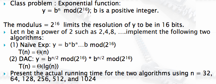 Solved Class problem : Exponential function: y = bn | Chegg.com