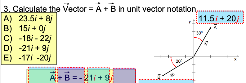 Solved A 3. Calculate the Vector = A + B in unit vector | Chegg.com