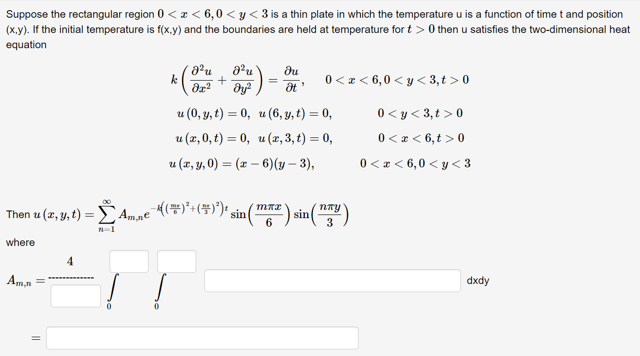 Solved Suppose the rectangular region 00 then u satisfies | Chegg.com