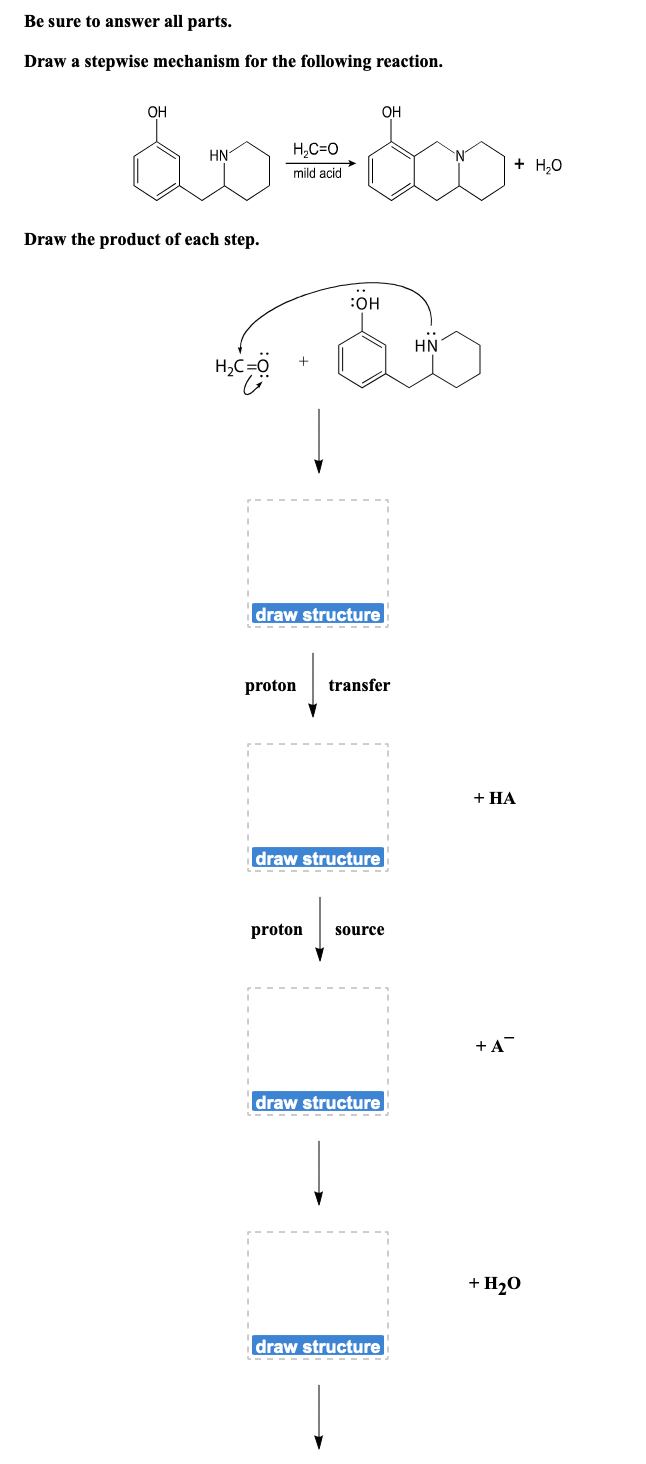 Solved Be sure to answer all parts. Draw a stepwise | Chegg.com
