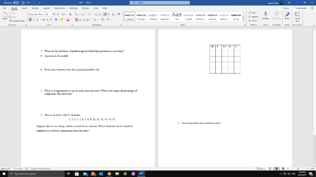 Solved HW - Word * Search عمار التمدراء Aurtาสเขา 09 29 Fle | Chegg.com