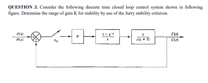 Solved QUESTION 3. Consider the following discrete time | Chegg.com