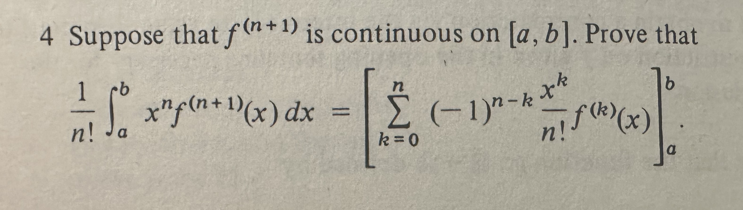 Solved 4 ﻿Suppose that f(n+1) ﻿is continuous on a,b. ﻿Prove | Chegg.com