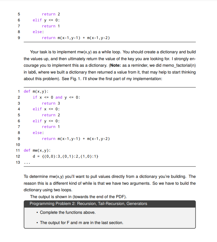 Problem 2:Recursion, Tail-recursion, and Generators | Chegg.com Problem 2:Recursion, Tail-recursion, and Generators | Chegg.com