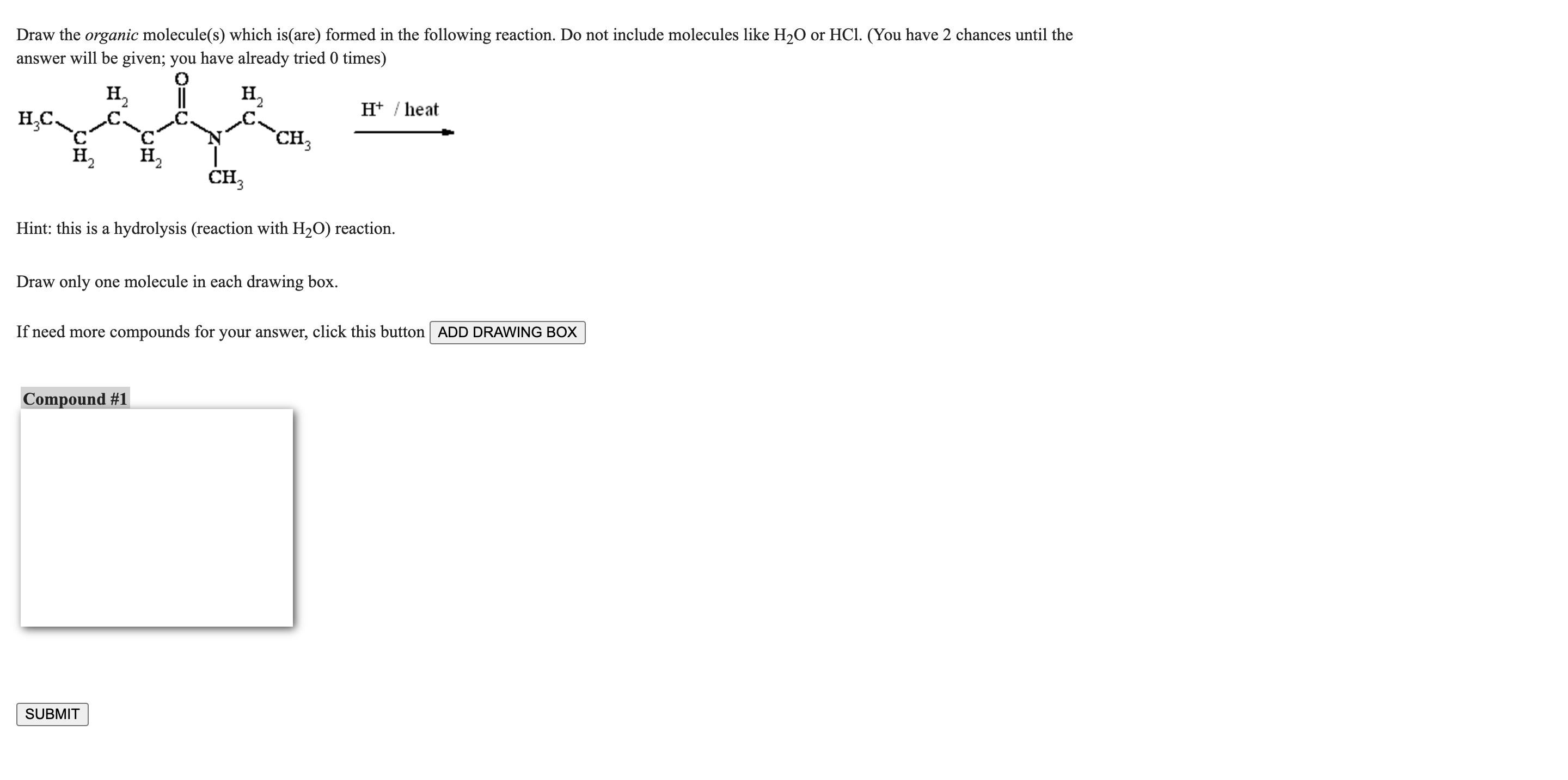Solved Draw the organic molecule(s) which is(are) formed in | Chegg.com