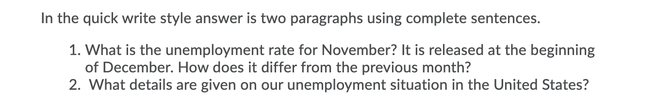 Solved In the quick write style answer is two paragraphs | Chegg.com
