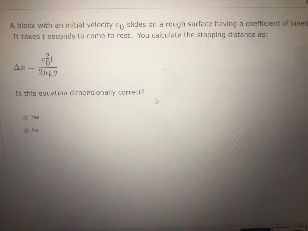 Solved A block with an initial velocity vo slides on a rough | Chegg.com