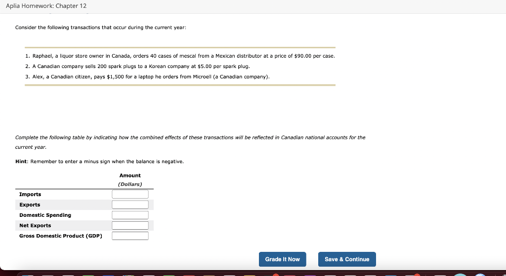 Solved Aplia Homework: Chapter 12 Consider the following | Chegg.com