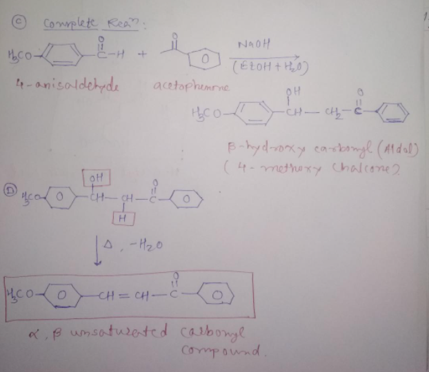 Solved Synthesis of 4-Methoxychalcone: A Crossed-Aldol | Chegg.com