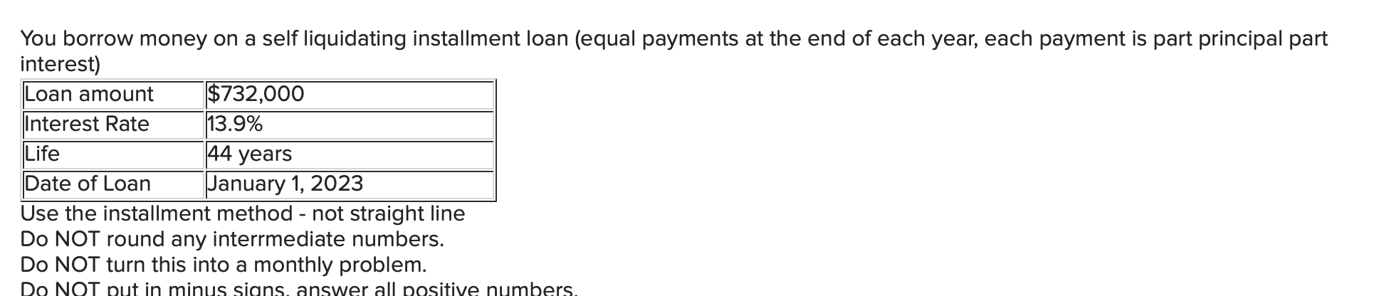 Solved You borrow money on a self liquidating installment | Chegg.com