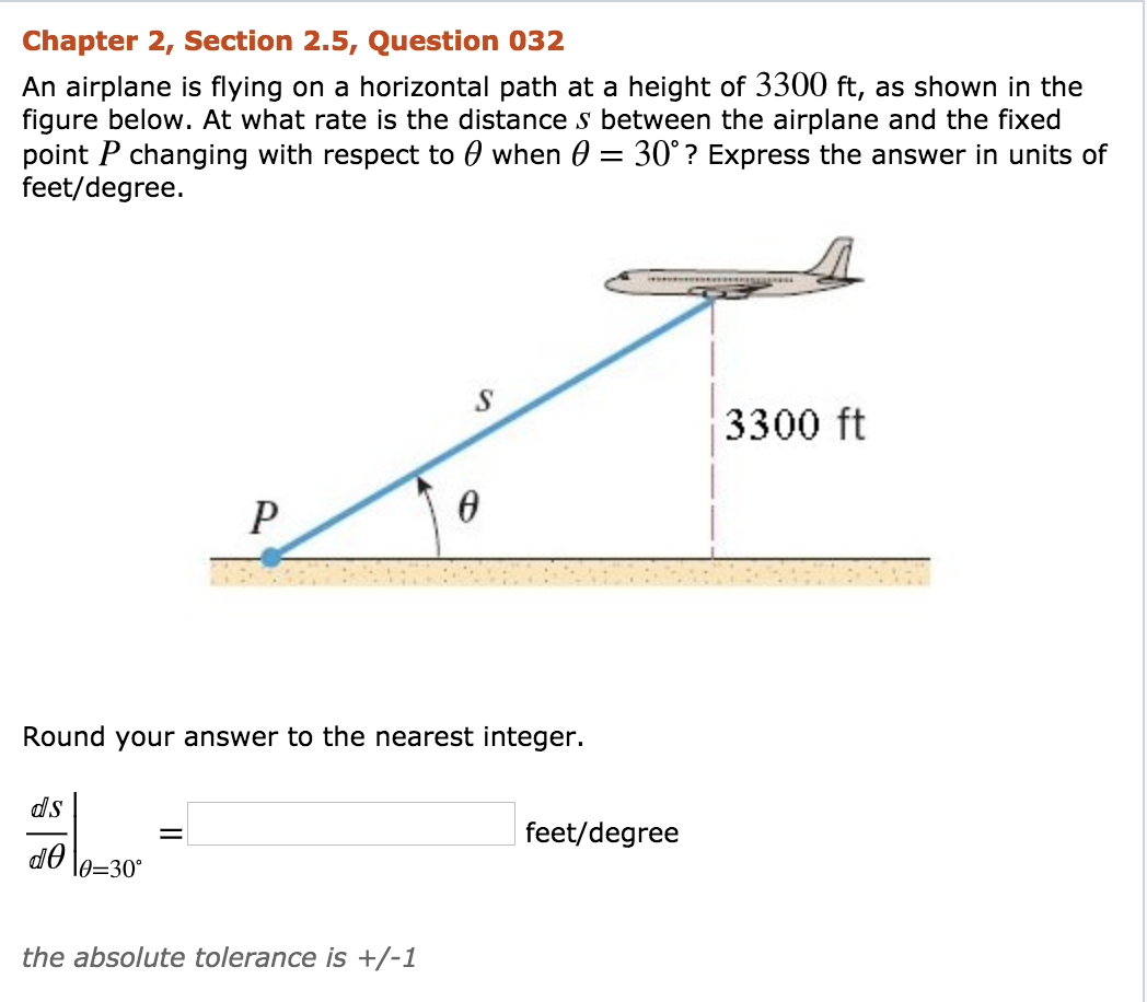 Solved Chapter 2, Section 2.5, Question 032 height of 3300 | Chegg.com