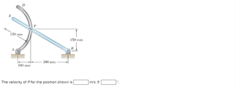 Solved The motion of pin P is guided by slots cut in rods AD | Chegg.com