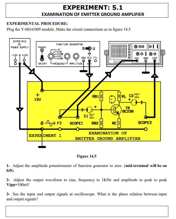Solved EXPERIMENT: 5.1 EXAMINATION OF EMITTER GROUND | Chegg.com