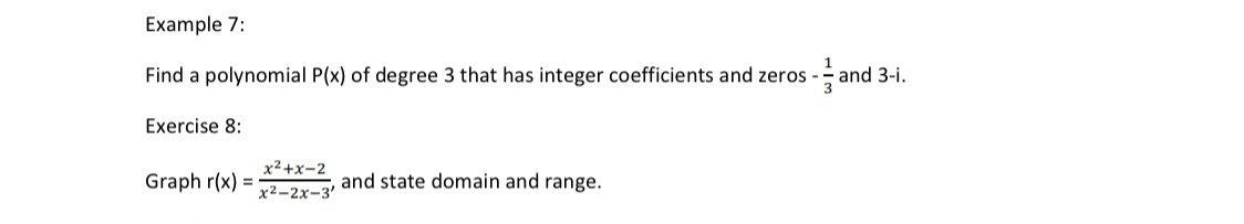 Solved Example 7: Find a polynomial P(x) of degree 3 that | Chegg.com