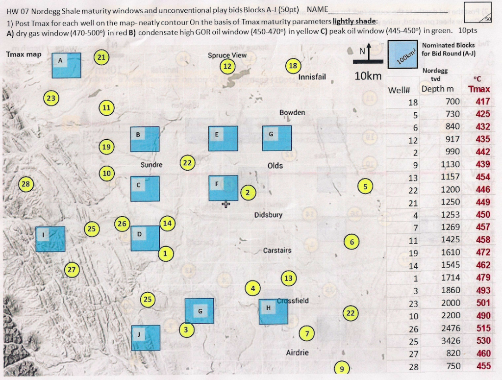 HW 07 Nordegg Shale maturity windows and | Chegg.com