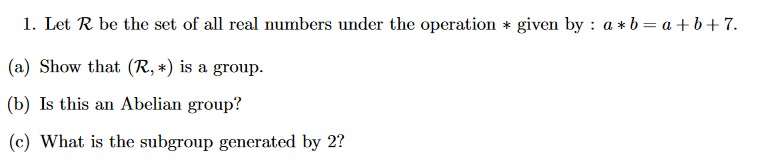 Solved Let R be ﻿the set of ﻿all real numbers under the | Chegg.com