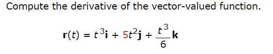 Solved Compute the derivative of the vector-valued | Chegg.com