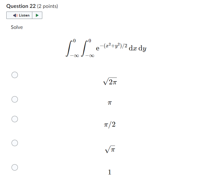 Solved Solve ∫0∞∫−22x2e−y dx dy 1 0 16/3Solve | Chegg.com