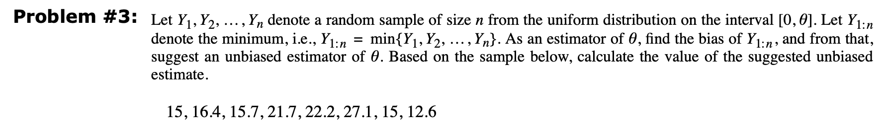 Solved Let Y1,Y2,…,Yn denote a random sample of size n from | Chegg.com