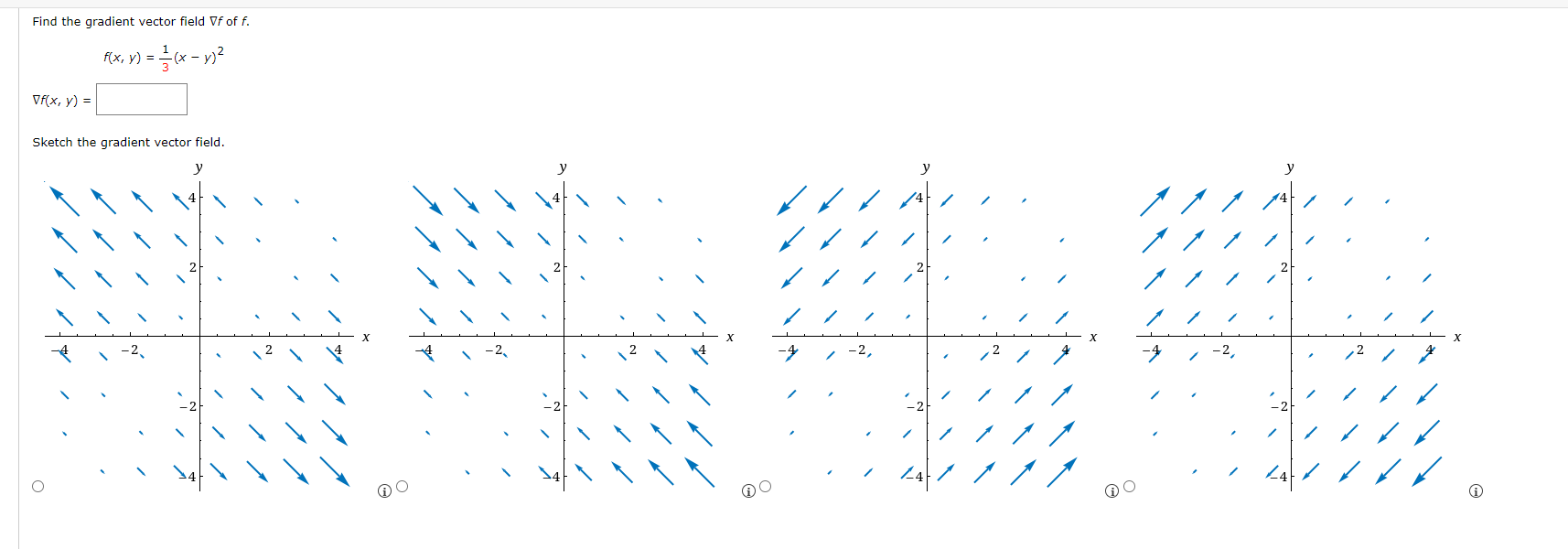 Solved Find the gradient vector field ∇f of f. | Chegg.com