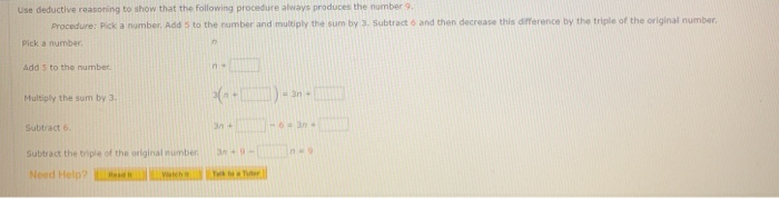 Solved use deductive reasoning to show that the following | Chegg.com