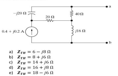 Solved What is the ZTH impedance seen from a-b terminals in | Chegg.com