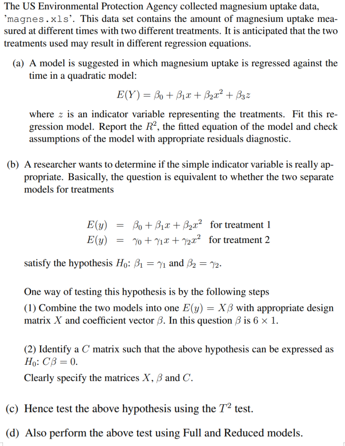 Solved For reproducibility of your answers, provide the | Chegg.com