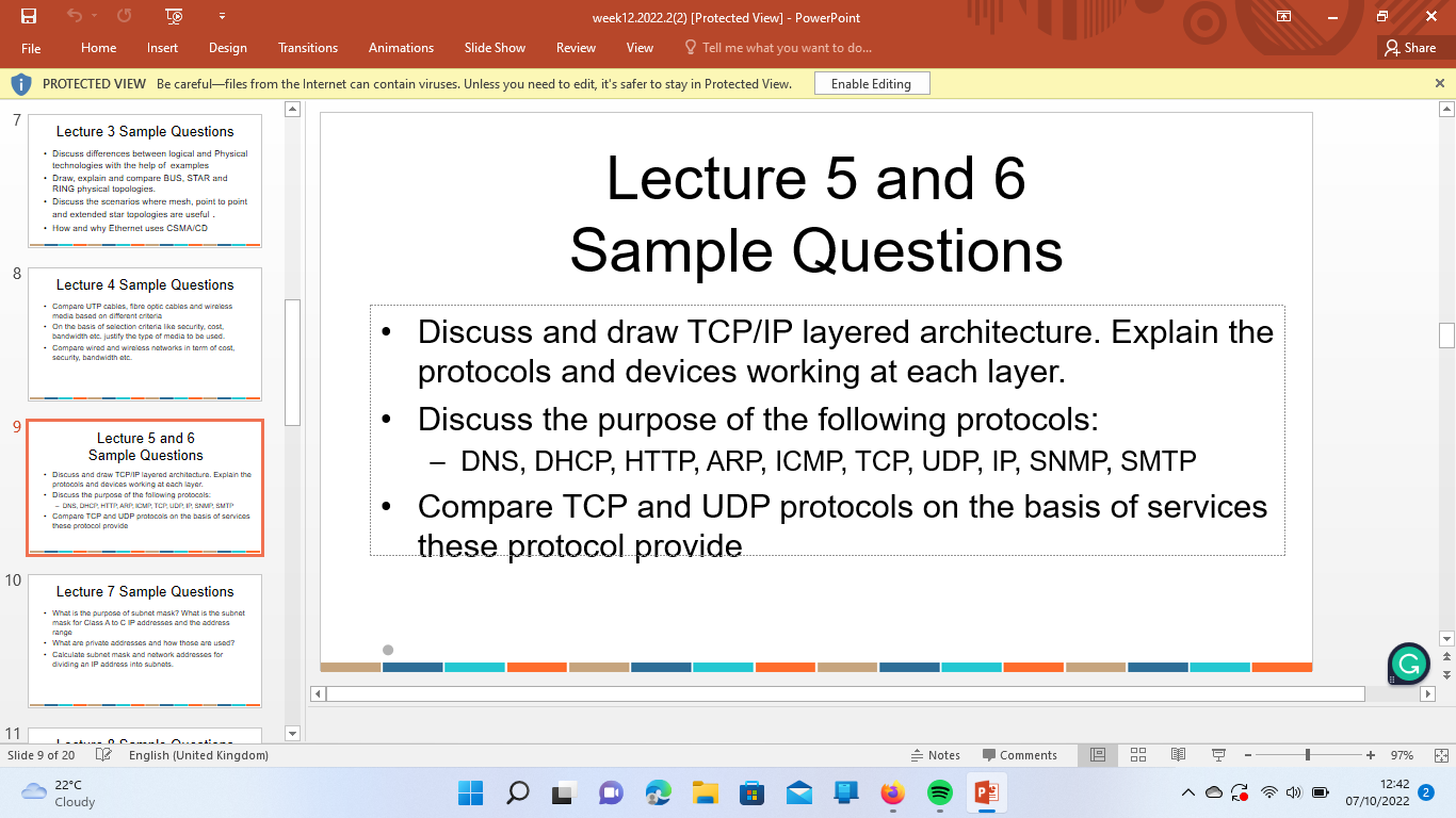 Solved Lecture 3 Sample Questions Lecture 5 and 6 Sample | Chegg.com