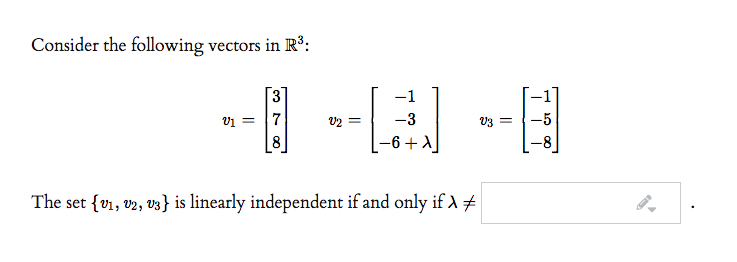 Solved Consider the following vectors in R3: -1 ] Vi = 7 v2 | Chegg.com