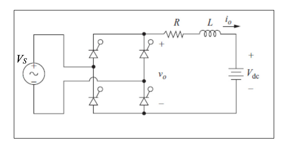 Solved The SCR semiconductor switched rectifier in the | Chegg.com