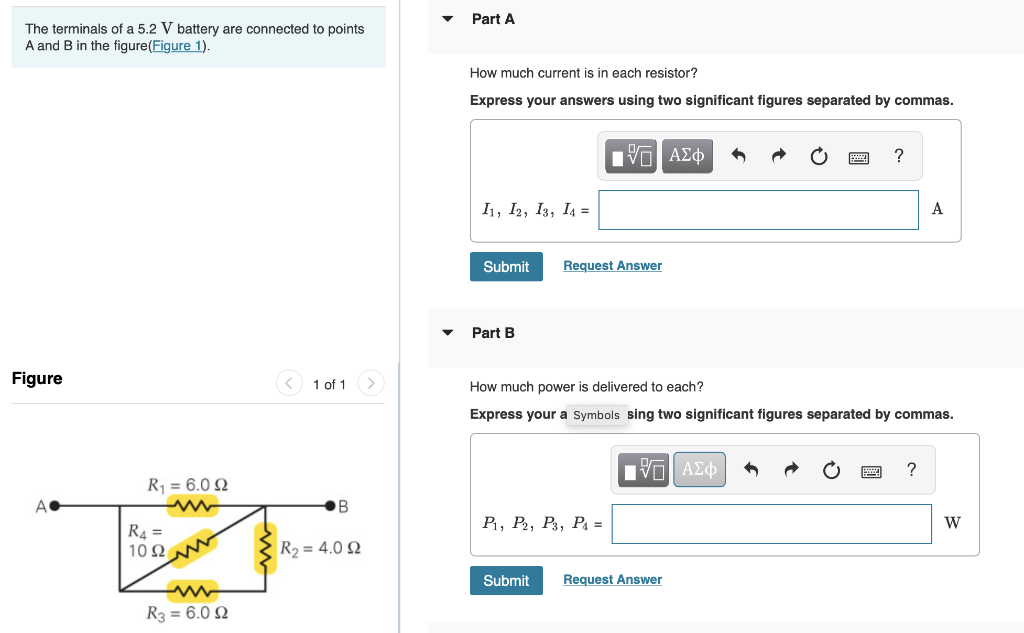 Solved Two resistors R1 and R2 are in series with a 9.0 V | Chegg.com