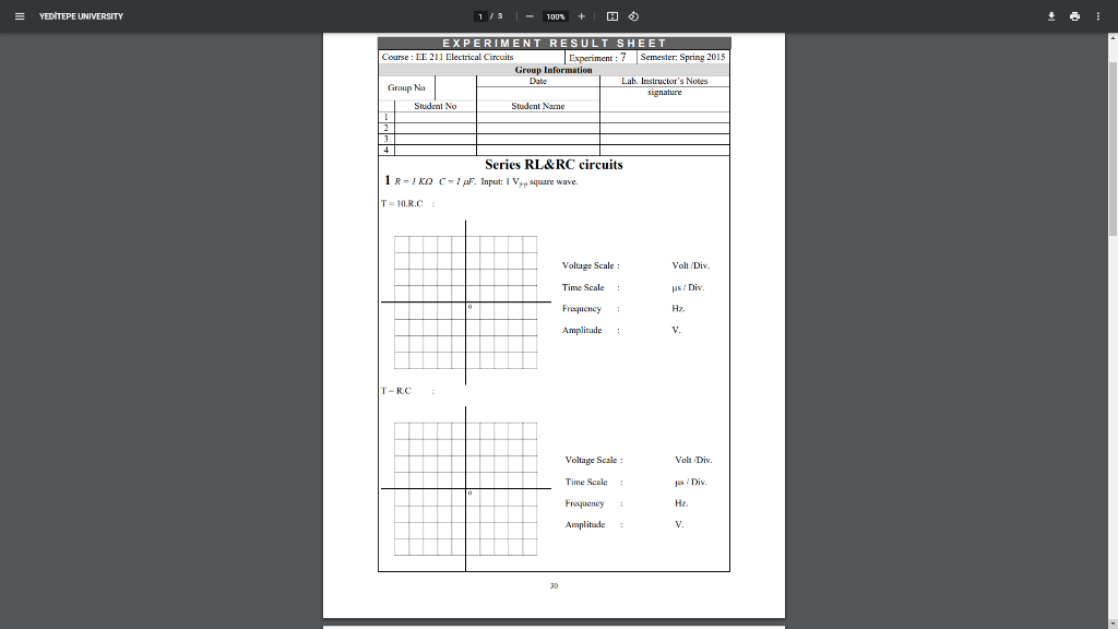 Solved YEDITEPE UNIVERSITY ENGINEERING FACULTY 1/4 1104 + | Chegg.com