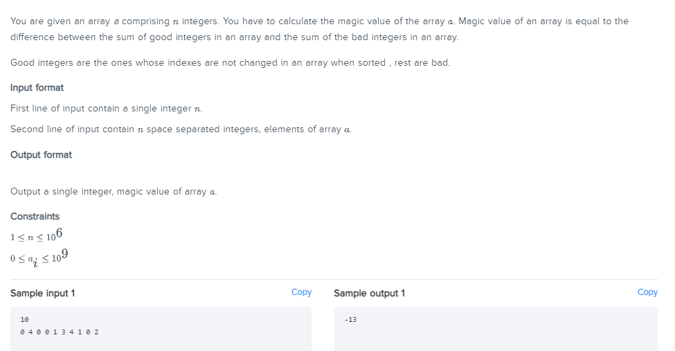 Solved You are given an array a comprising n integers. You | Chegg.com